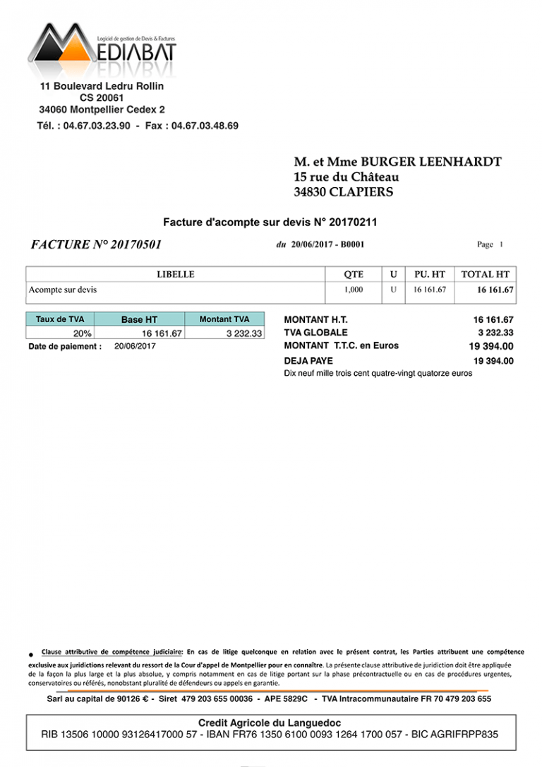 La facture d'acompte, une obligation légale dans le bâtiment La facture d'acompte, une obligation légale dans le bâtiment